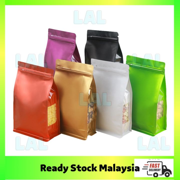 50pcs Aluminium Zip Lock Airtight Window Food Grade Big Packaging Bag ...