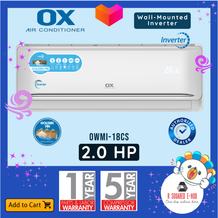 OX Split Type Wall Mounted Air Conditioner Fast Cooling Goldfin ...