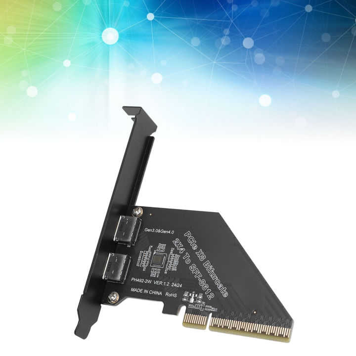 PCIe 4.0 X8 to Oculink Card High Speed Data Transfer 128 GT/s SFF 8612 ...