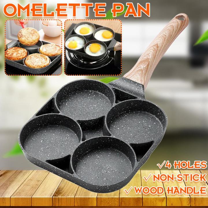 4 holes egg frying pan pancake molder egg molder egg pan fryer non ...