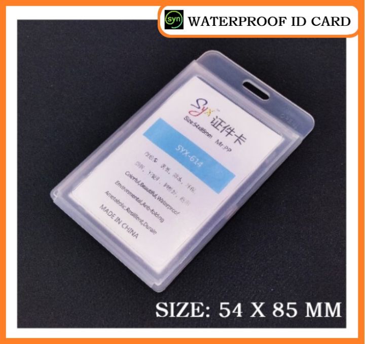 WATERPROOF Plastic ID Card Holder Plastic DOUBLE FACE ID CASE 1pcs ...