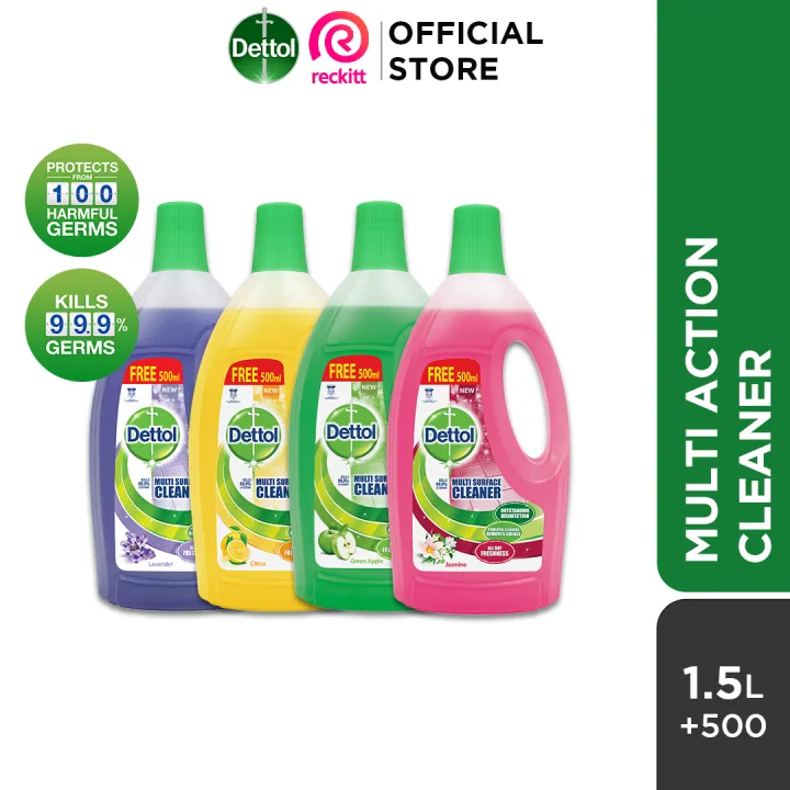 Dettol Multi Action Cleaner/Multi Surface Floor Cleaner 1.5L + FREE ...