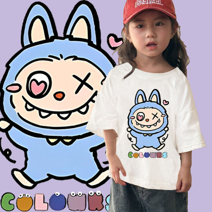 Labubu colours 2024 แขนสั้นเด็กใหม่ สะดวกสบายและระบายอากาศ | Lazada.co.th