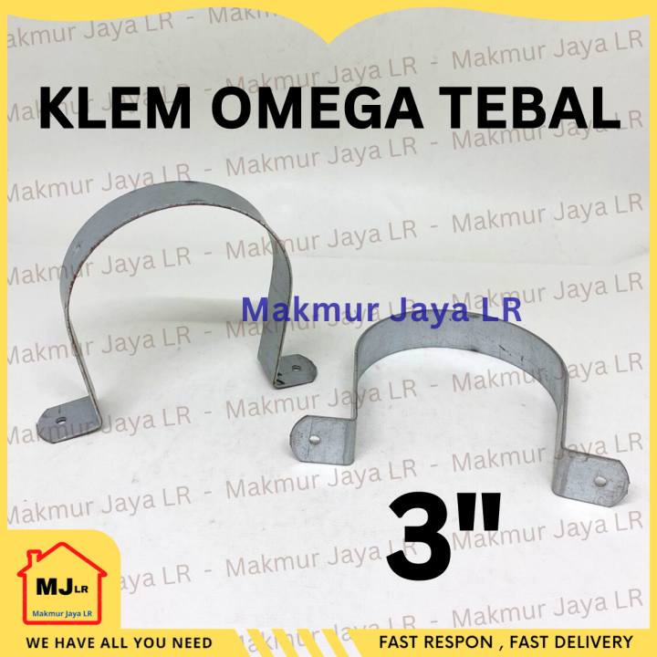 Klem Pipa Omega 3" 3 inch GALVANIS Tebal - Klem Omega Penjepit Pipa ...