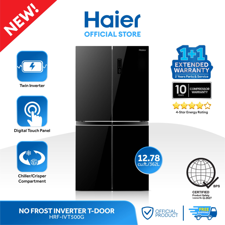 [NEW] Haier HRF-IVT500G 12.78 cu.ft./362L No Frost Inverter Four Door ...