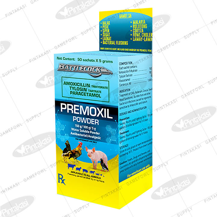 PINTAKASI Battlecock Premoxil Powder 5g x 50 sachets for Gamefowl ...