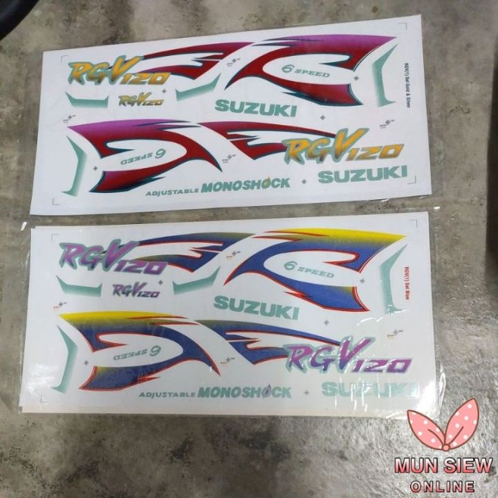 Stiker Sticker Body Stripe Cover Set (1) Suzuki Rgv120 Rgv 120 | Lazada