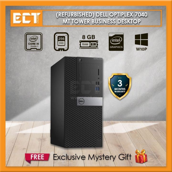 (Refurbished) Dell Optiplex 7040 MT Tower Business Desktop (i5-6500 3.60Ghz,256GB / 512GB SSD ...