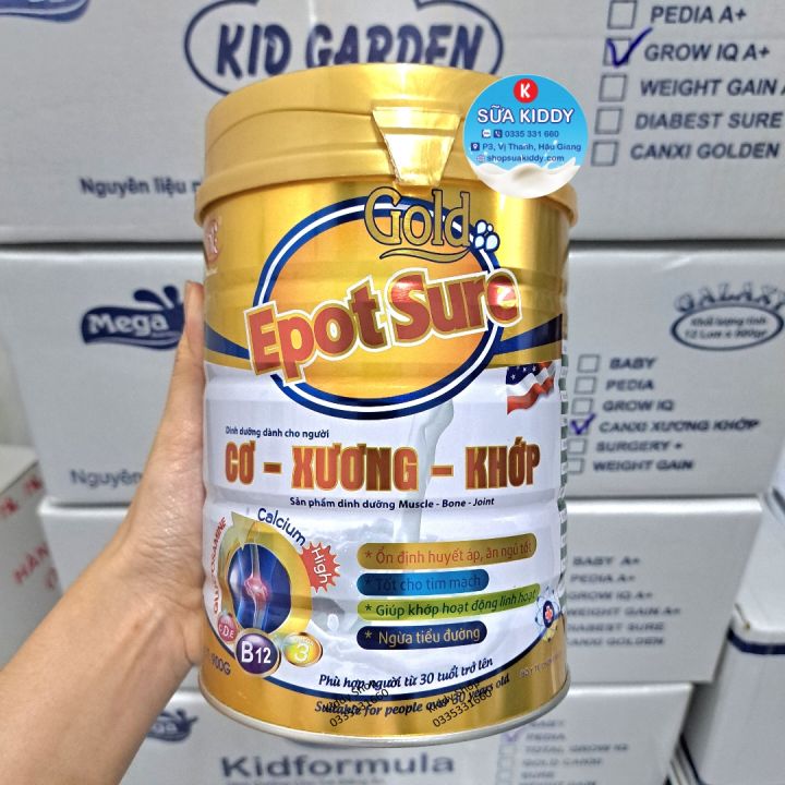 Sữa Epot Sure 900g dành cho người đau nhức khớp, viêm xương khớp, date ...