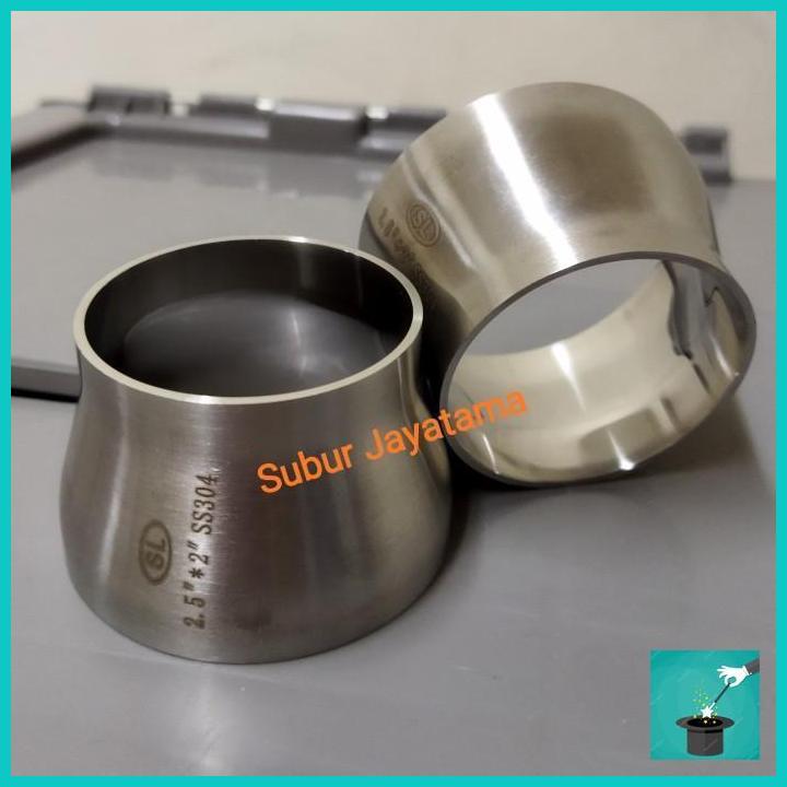REDUCER / OVERSOCK SANITARY STAINLESS 304 2 1/2 X 2 " INCHI CONCENTRIC ...