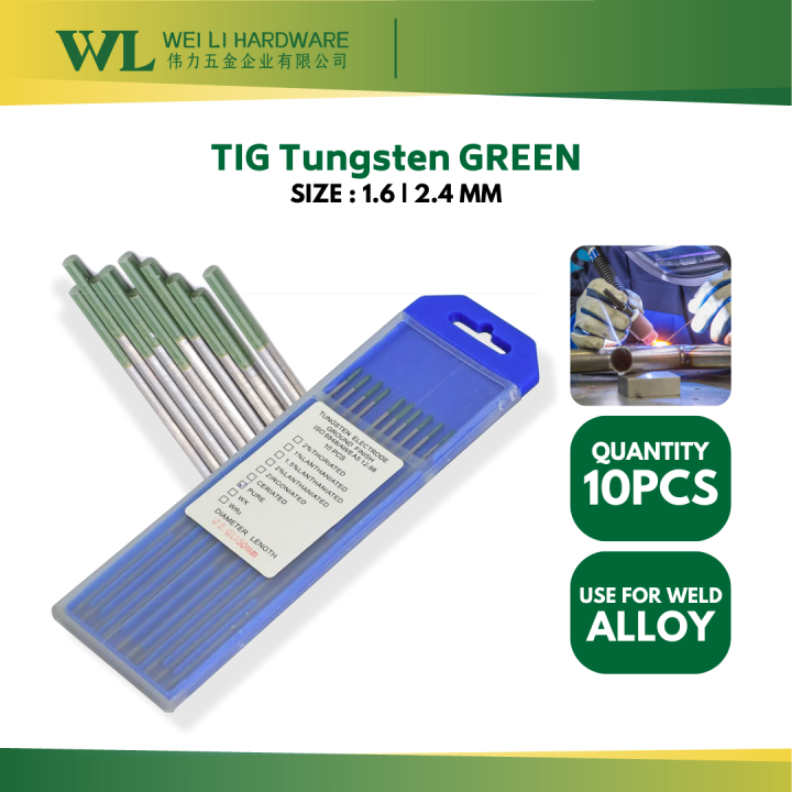 Tungsten Green for Aluminium 1.6mm / 2.4mm/3.2mm use on TIG Welding ...