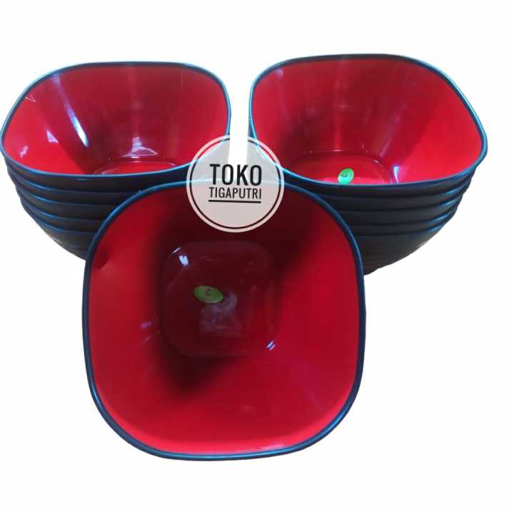 6 Pcs Mangkuk Ramen / Mangkok Ayumi Persegi / Mangkuk Plastik Tebal ...