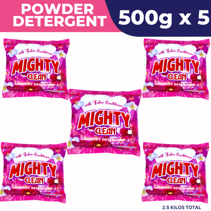 Mighty Clean Detergent Powder Floral Blossom - 2.5kgs - Powder (Pink ...