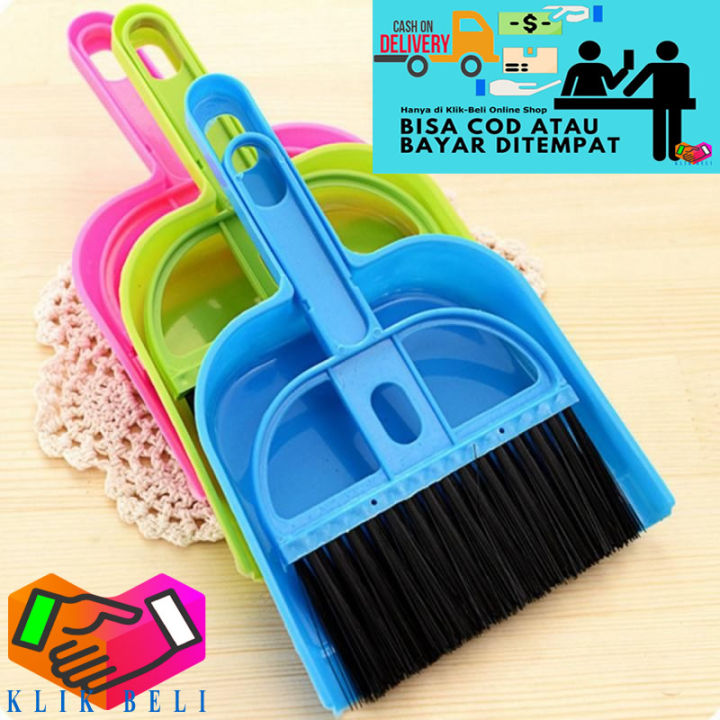 Klik-Beli Pengki Sapu Mini Set Dustpan Serokan Sampah Brush Laptop Sapu ...