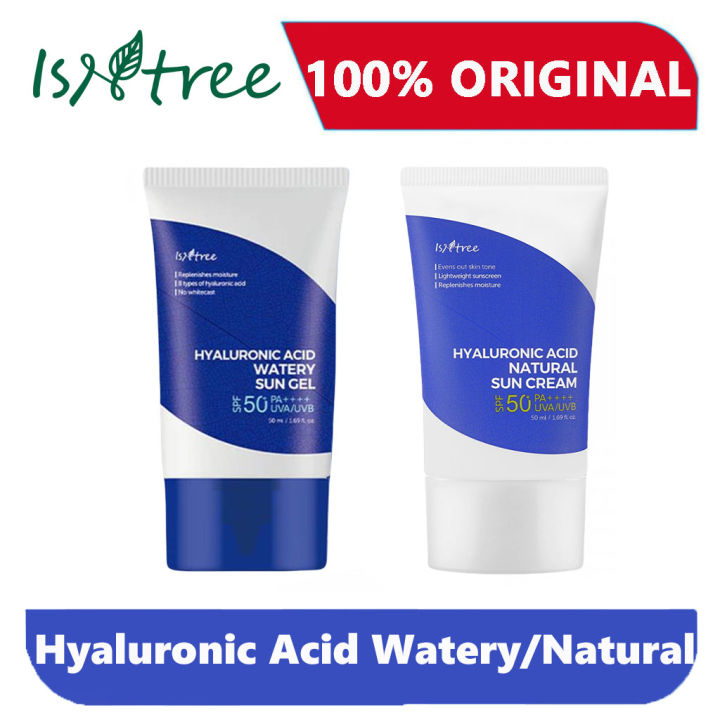 ISNTREE Hyaluronic Acid Watery Sun Gel Natural Sun Cream Face and Body Sun Protection Watery sun ...