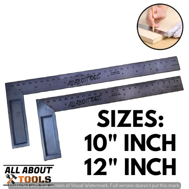 (AAT) 1 PC Stainless Steel Right Measuring Angle Square Ruler 90 ...