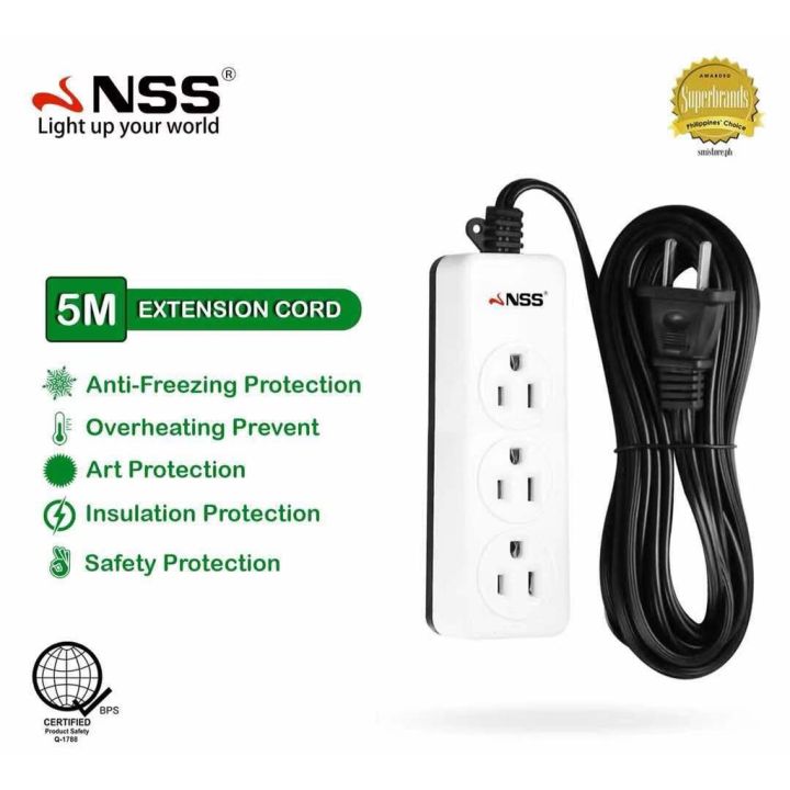 5 Meters/8 Meters Extension Cord Extension Sockets with 3 Gangs | Lazada PH
