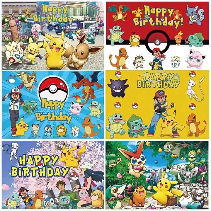 Elf Pokemon Birthday Background Fabric Birthday Party Birthday Shooting ...