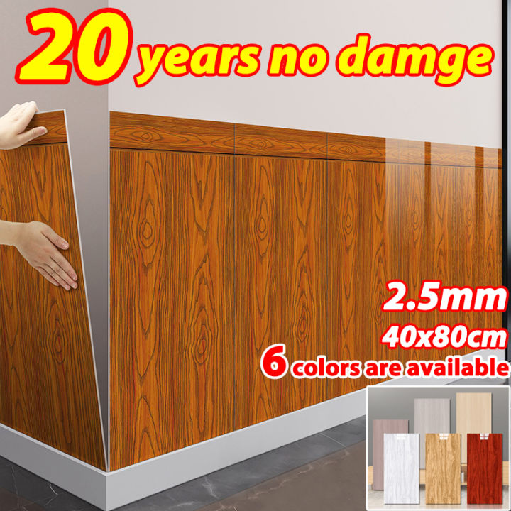 80x40cm PVC Vinyl Wallpaper Wood Grain Design Vintage Waterproof Wall ...