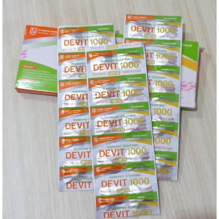 BISA COD Vitamin D D3 1000 iu vit d3 1000 Devit d3 1000 tab kunyah | Lazada Indonesia