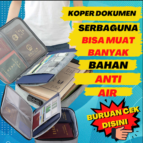 tas berkas dokumen penting multifungsi box file tempat berkas Bag ...