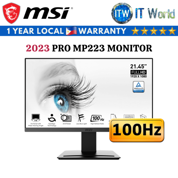 MSI Pro MP223 / 22" FHD / 100Hz / VA / 1ms(MPRT) / 4ms(GTG) Anti-Glare ...