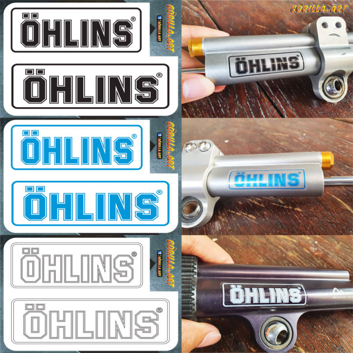 สติ๊กเกอร์ Ohlins ติดกันสะบัด / Sticker Ohlins DAMPER | Lazada.co.th