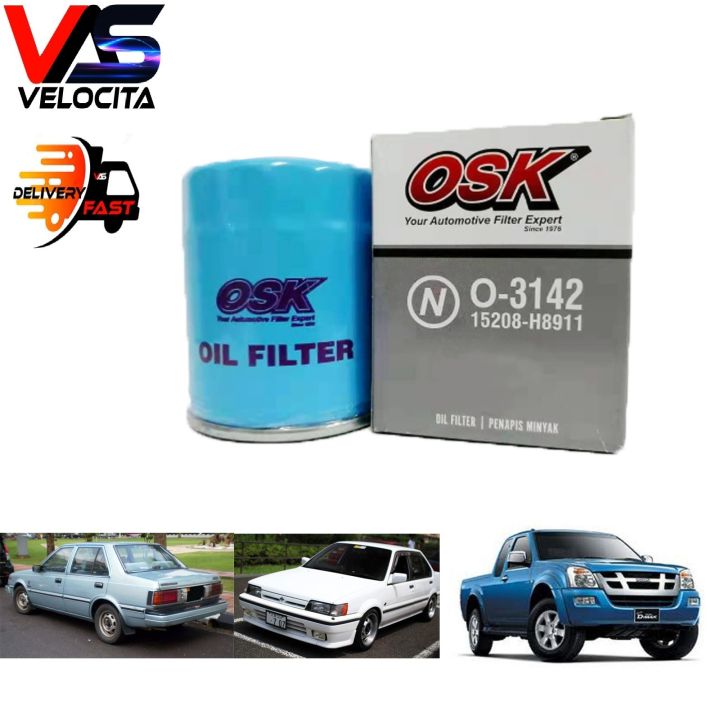 OSK OIL FILTER NISSAN SENTRA N13 SUNNY B11 VANETTE C22 ISUZU DMAX 2005 ...
