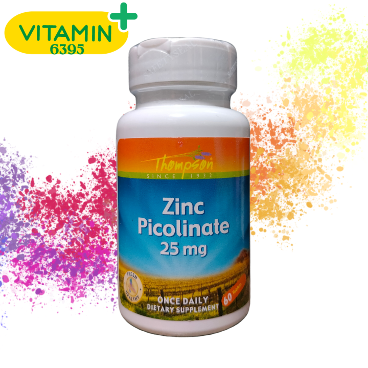 Thompson, Zinc Picolinate, 25 mg, 60 Tablets | Lazada.co.th
