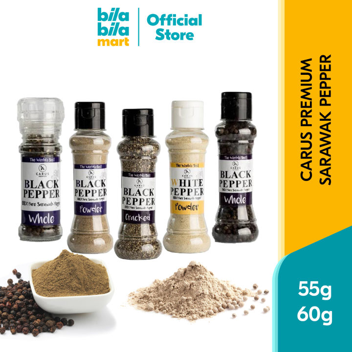 CARUS Premium Sarawak Pepper (Black, White) 55g 60g | Lazada