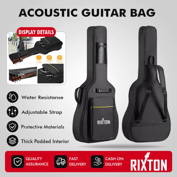 Rixton Waterproof Guitar Bag Case 40-41inch Oxford Cloth Full Size ...