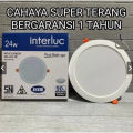INTERLUC DOWNLIGHT LED PANEL 7,5 12 18 24 WATT IB IN BOW BULAT TERANG ...