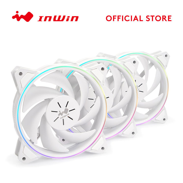 InWIn Sirius Pure ASP120 ARGB Desktop Cooling Fans Triple Pack White ...