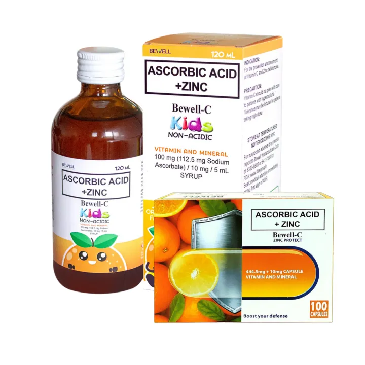 Bewell C with Zinc Vitamins Non Acidic for Kids Orange Flavor Syrup ...