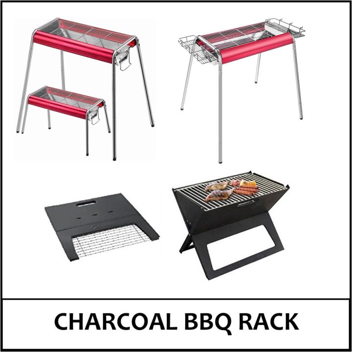 Outdoor Charcoal Grill Barbecue Portable BBQ Rack- Stainless Steel ...