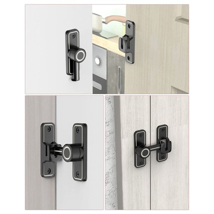 Heavy Duty Gate Latches 90 Degree Right Angle Barn Door Lock Anti-Theft Sliding Door Lock Latch ...