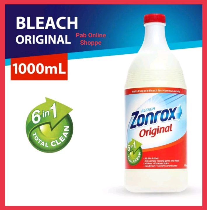 ZONROX BLEACH ORIGINAL 1000ML | 1 LITER | 6 IN 1 TOTAL CLEAN | | Lazada PH