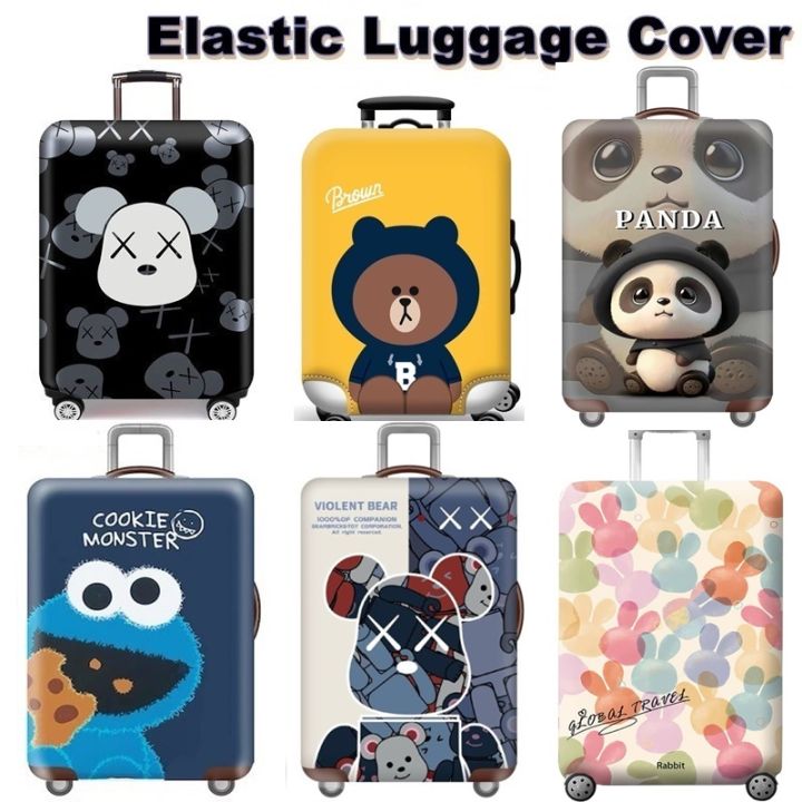 *SG SELLER* 3D Thick Elastic Luggage Cover|Left and Right Opening ...