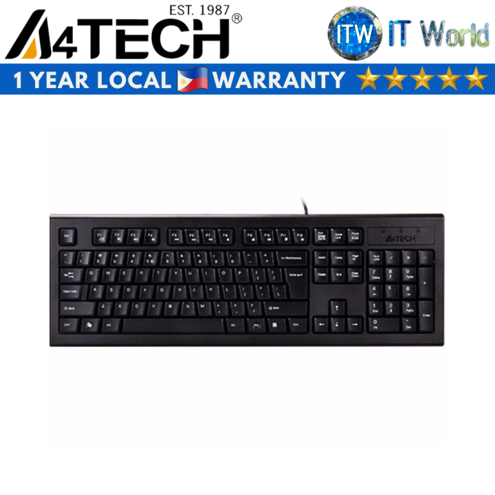 Itw | A4tech KRS-85 Black Natural A FN RoundedEdge Keycaps Wired ...