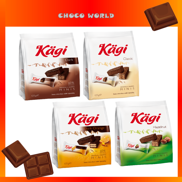Kagi [Classic/Hazelnut/Dark/Dark Orange/Coconut] Minis Swiss Chocolate ...
