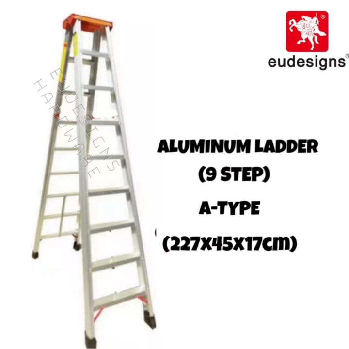 ALUMINUM LADDER (9 STEP ) A-TYPE (227X45X17CM) | Lazada PH