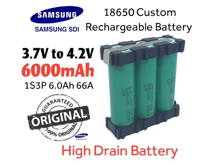 Rechargeable Battery Pack Line Shape Customizable 6000mAh 6.0Ah 66A ...