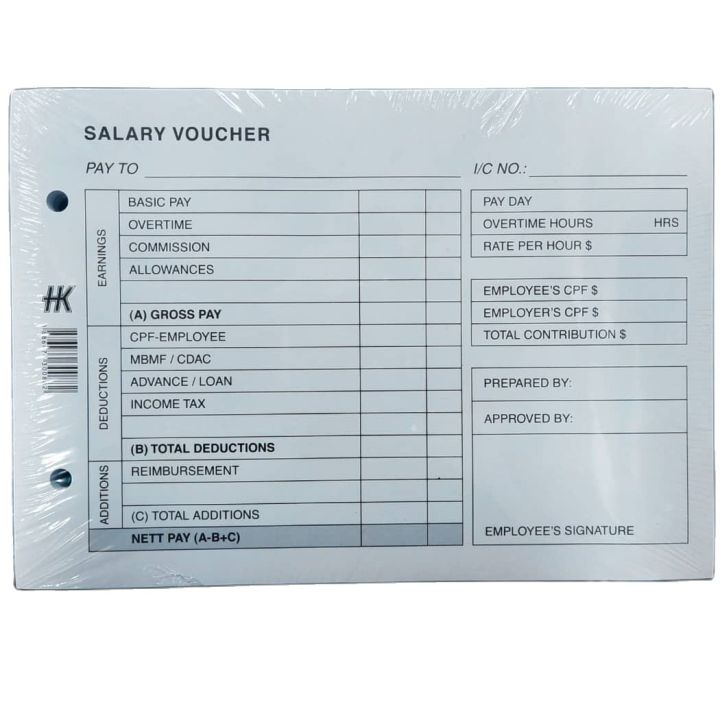 Salary Voucher (10pads/set) | Lazada Singapore