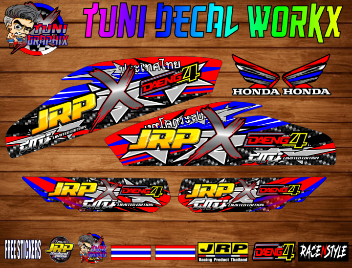 TMX 155/SKYGO/MOTOPOSH/RUSI/PINOY (JRP X DAENG DECALS v4 CARBON EFFECT ...