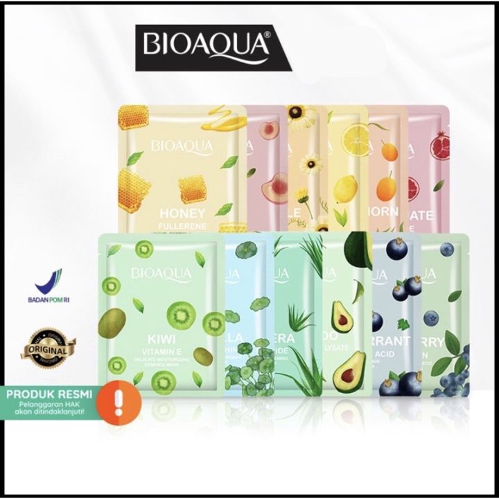 READY!! [BPOM] BIOAQUA sheet mask Brightening Moisturizing skin care Hydrating Essence face Mask ...