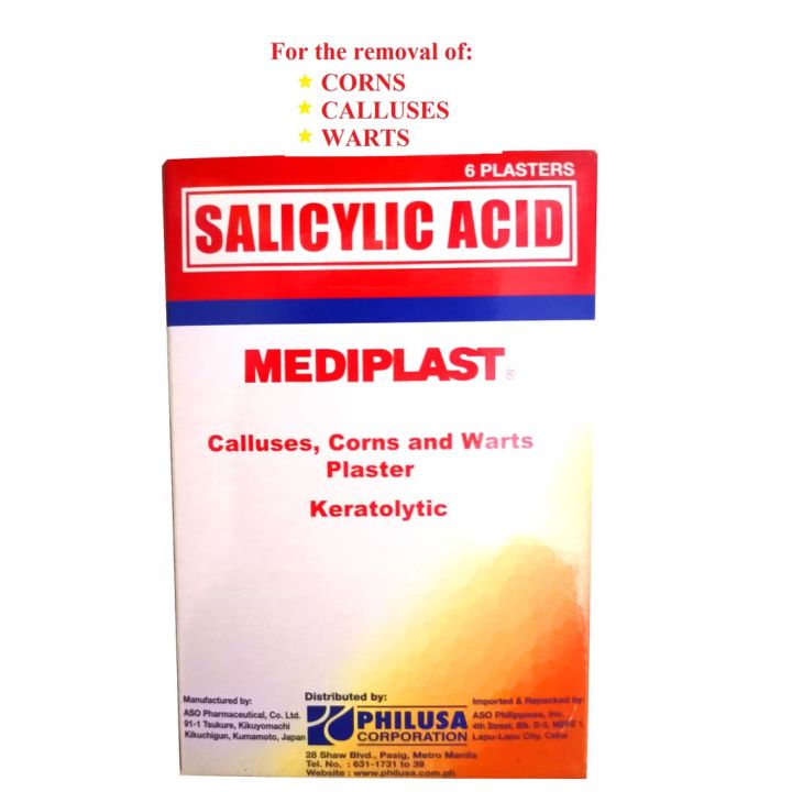 Mediplast Calluses Corns And Warts Plaster Salicylic Acid 6 Plasters ...