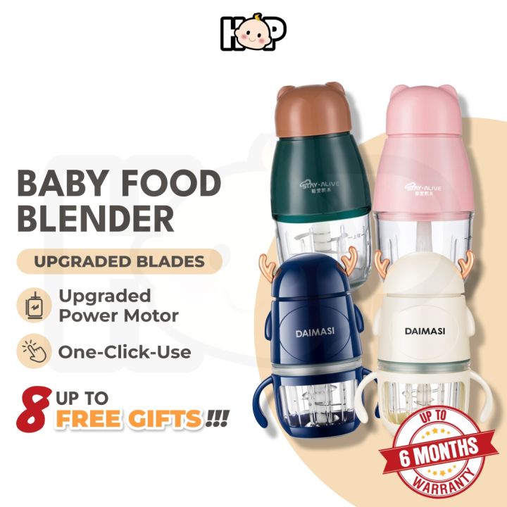 【6 MONTHS WARRANTY】Baby Food Blender Mini Baby Food Processor Chopper ...