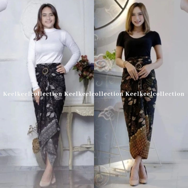 Rok Lilit Batik Modern Terlaris/ Bawahan Kebaya Rok serut/Rok Lilit ...