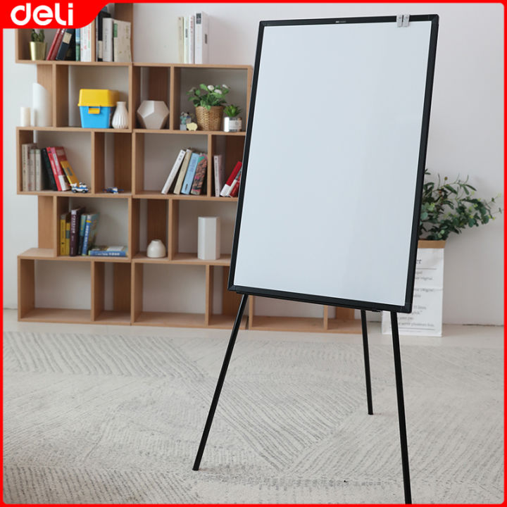 Deli Flip Chart Easel Whiteboard with Stand 600*900mm 24In*36In Black ...
