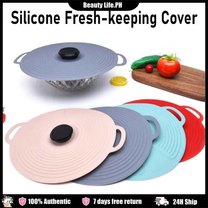 Silicone Fresh-keeping Cover Cooking Pot Pan Lid Spill-proof Self ...